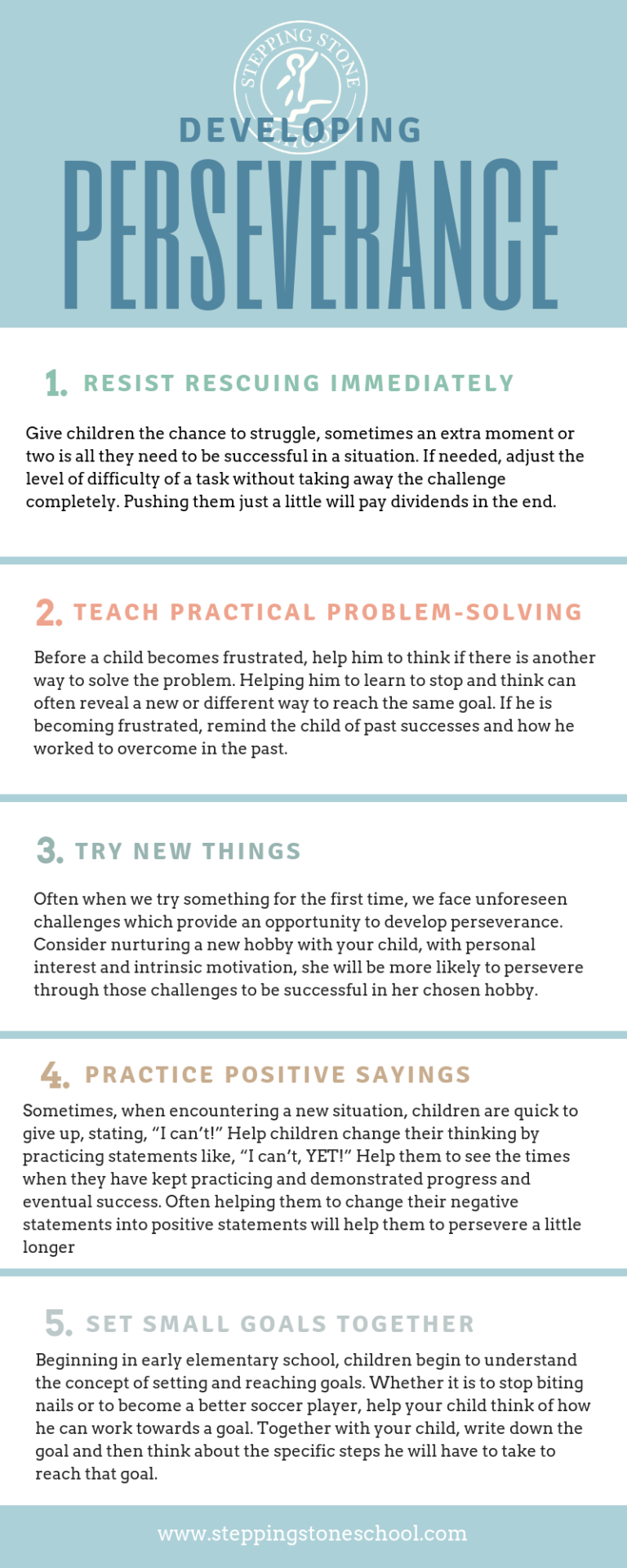 Developing Perseverance | Stepping Stone School