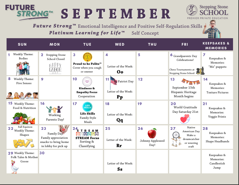 Calendar | Austin's Premier Early Childhood Education - Stepping Stone ...